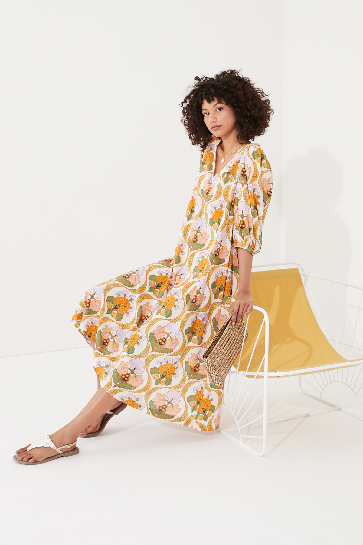 Maxi-Kleid Zenodore aus Viskose und Baumwolle | IDANO | myCLASSICO.com